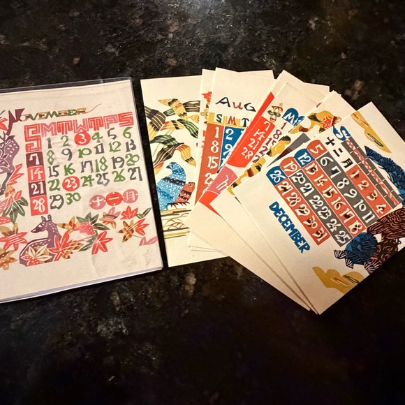 Accents | Vintage Mcm 197s Calendar Cards With Plastic Insert Stand ...